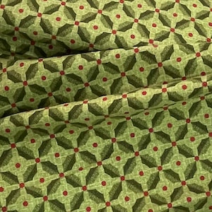 Maywood Snowdays Holly Berry Flannel, Christmas, Black Red Green White ...