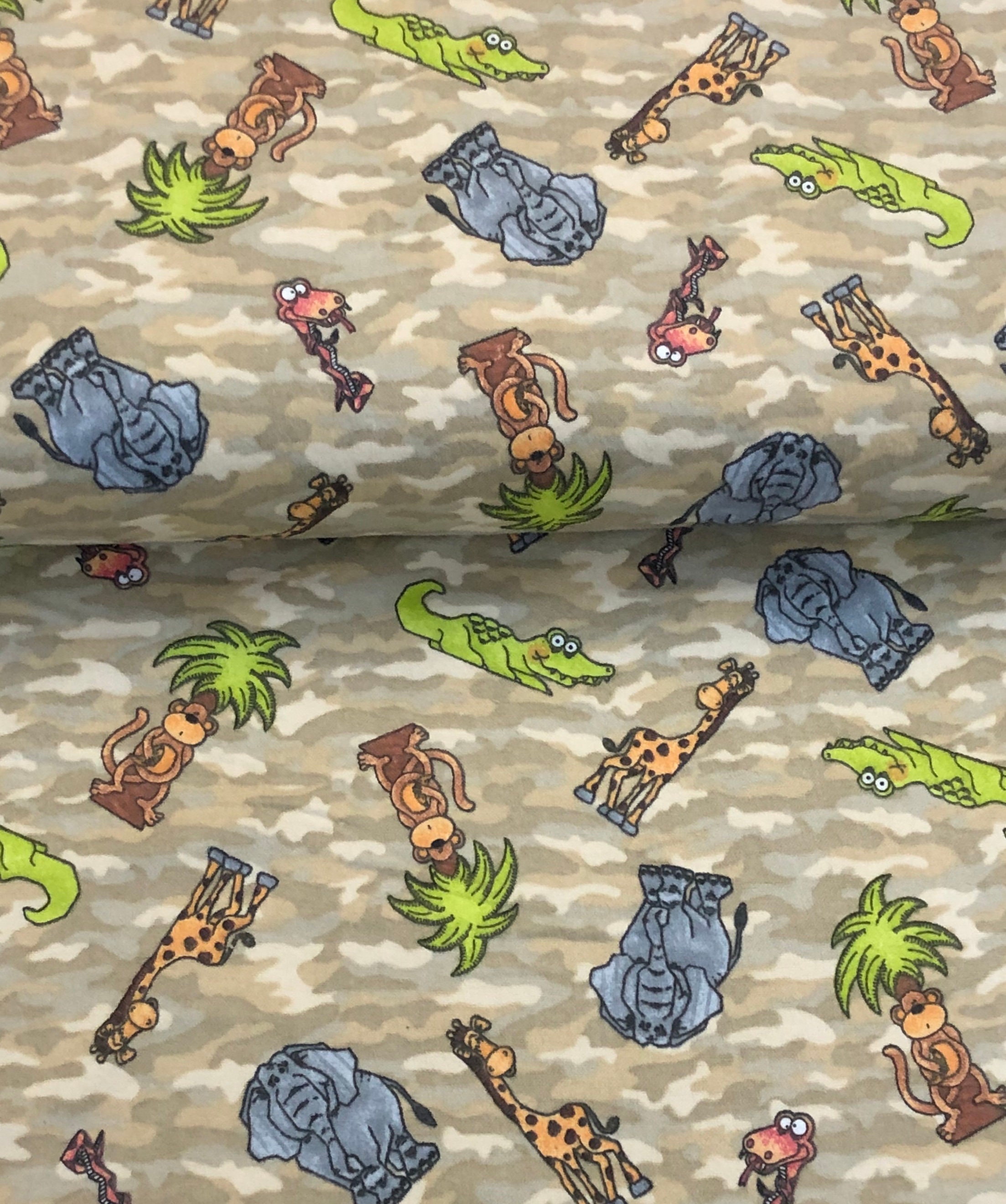 Jungle zoo Animals camouflage giraffe elephant snake monkey | Etsy