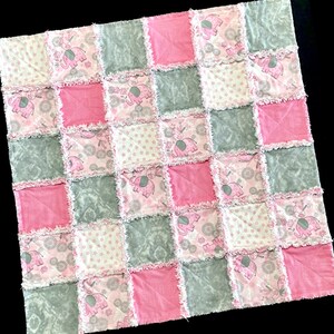 Pink Elephant Baby Rag Quilt Kit 72 Pre Cut 7 Flannel - Etsy