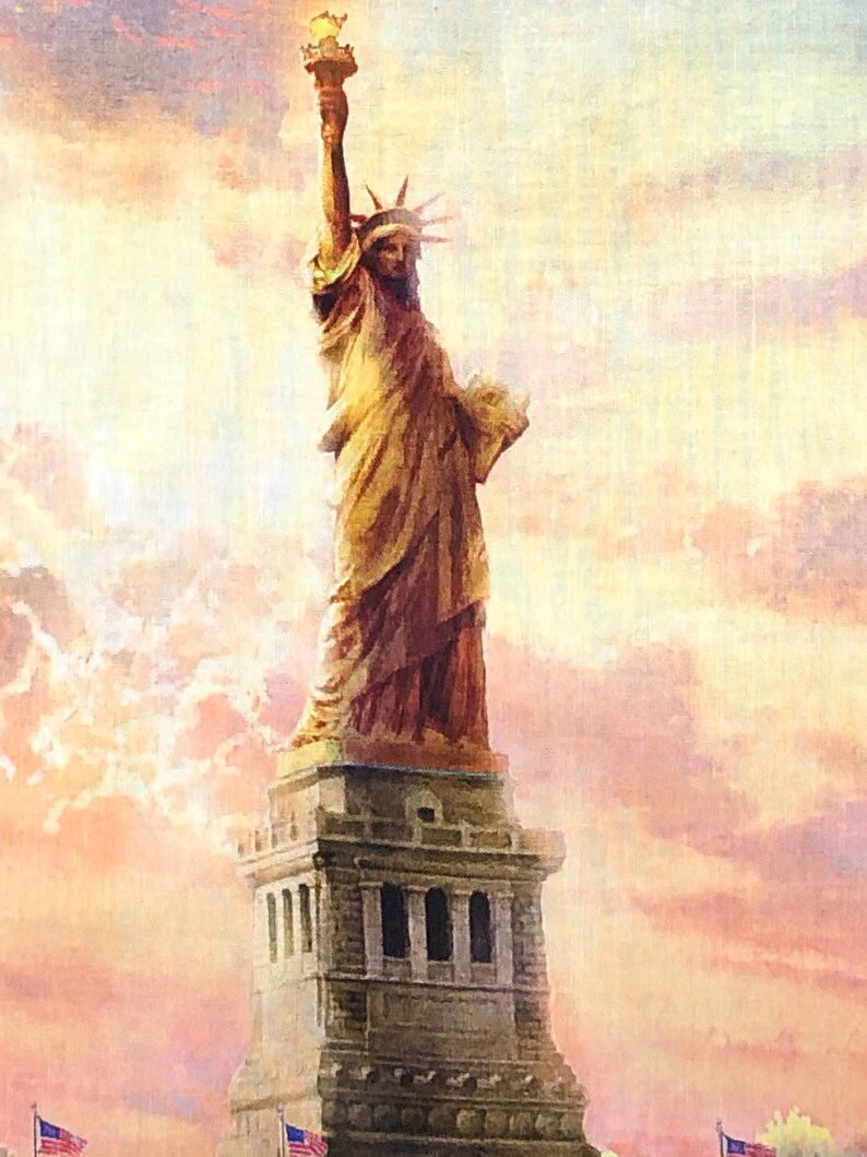 America Flag Statue of Liberty Patriotic Panel 4th of July | Etsy