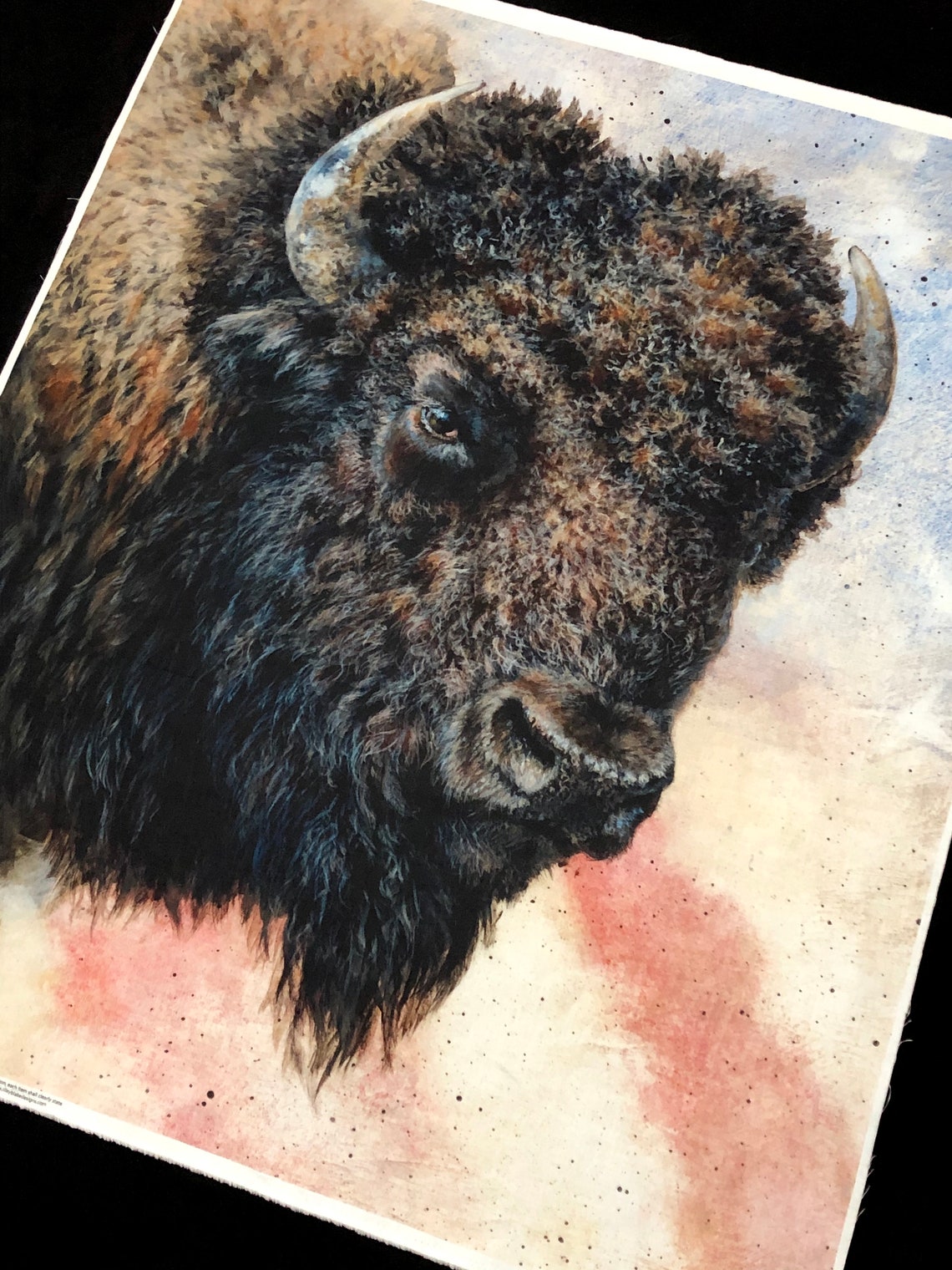 Wild and Beautiful Buffalo Panel Bison Fabric Native - Etsy