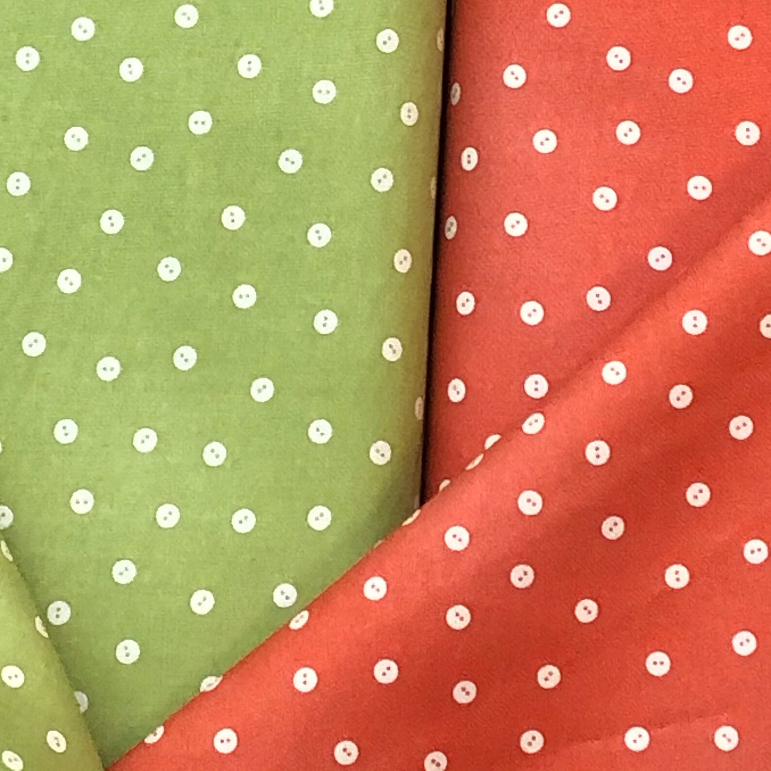 Painter's Palette Buttons Dots Coral Green Yellow by J - Etsy