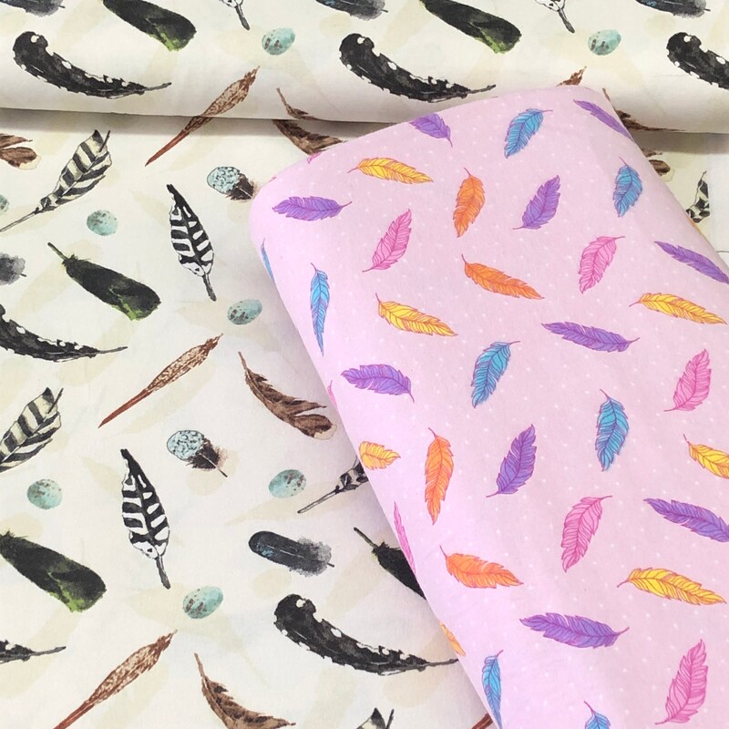 Blue Feather Fabric - Etsy
