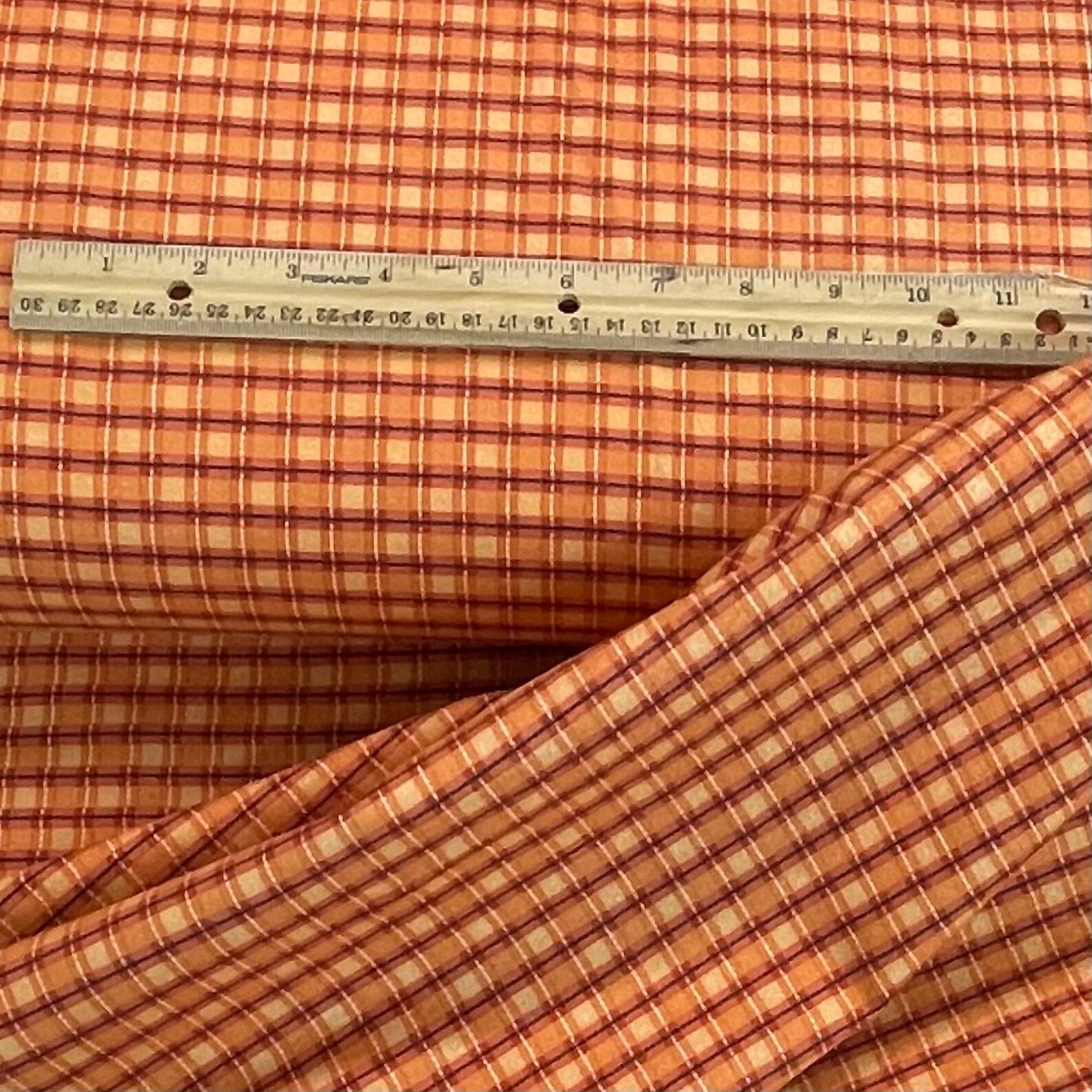 Plaid woodland orange Flannel fabric 100% cotton flannel | Etsy