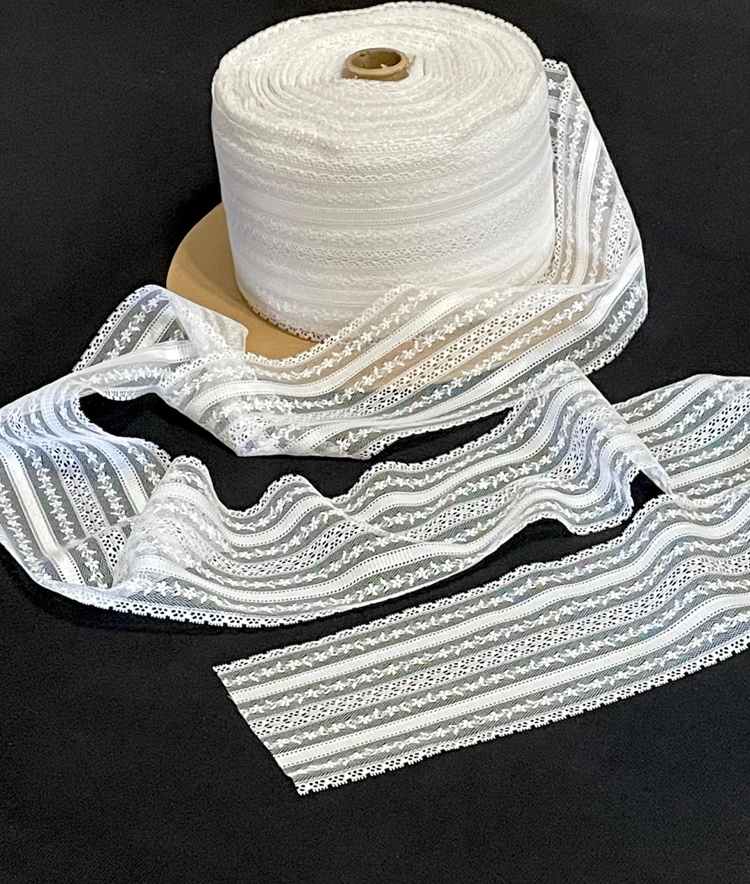 4 Inch Lace, 5 Yard Bundle, Bulk White Lace, Lingerie, Bridal, Flower ...