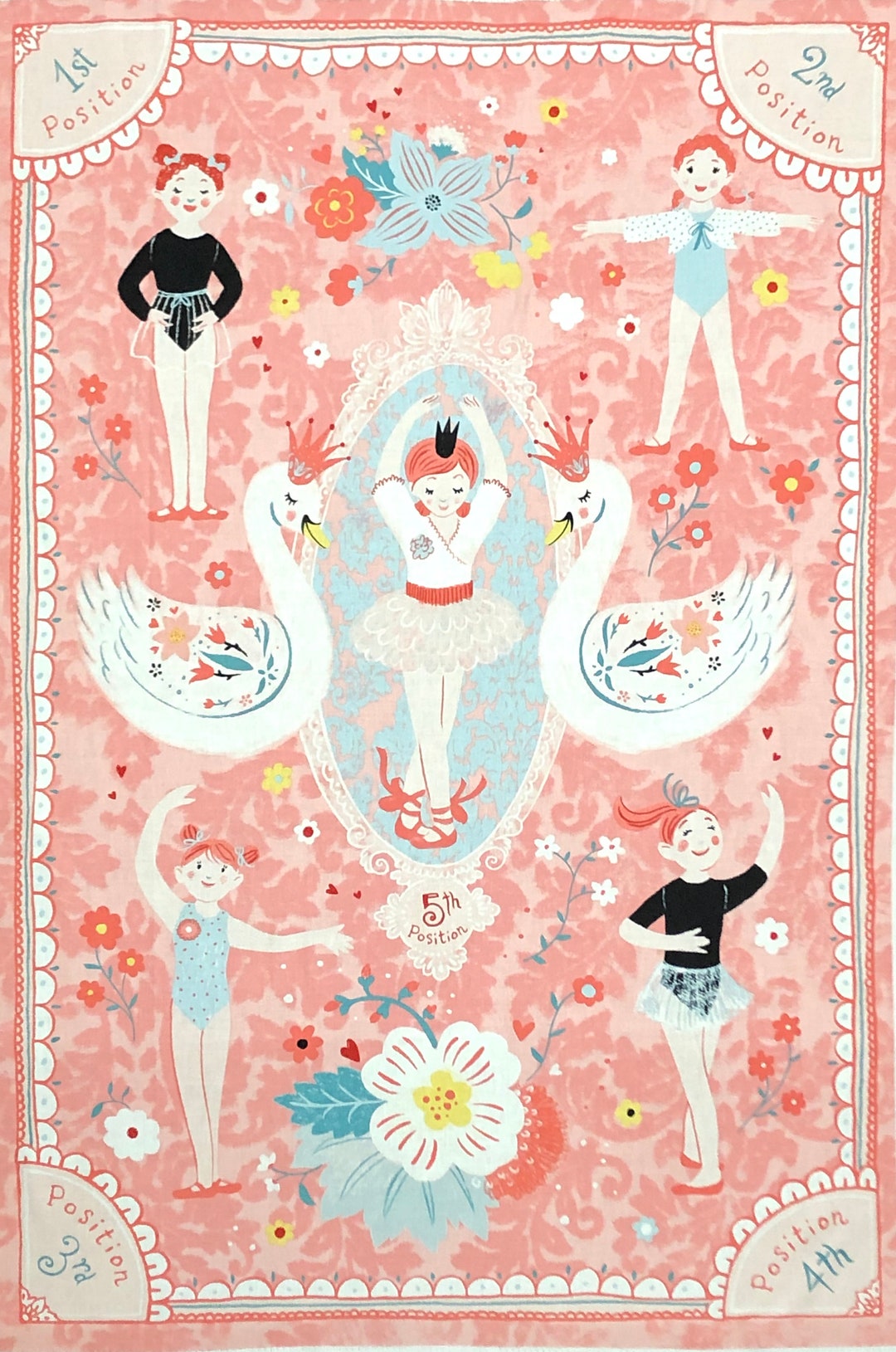 Bella Ballerina, 30 in Ballerina Fabric Panel, Swans Dance, Ballet ...