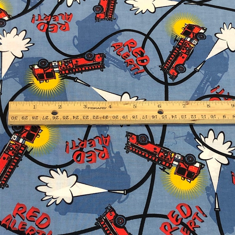 Red Alert Fire Trucks Fireman Fire Fighter Yellow Blue Red - Etsy