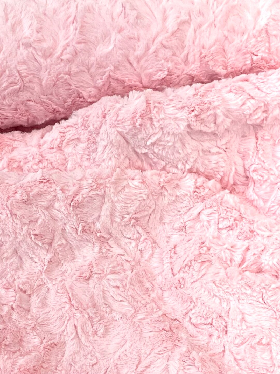 PINK Bella Solid Snuggle Luxury Furry MINKY From EZ Fabrics - Etsy