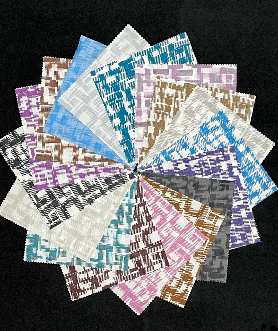 17 Plaid Checks Cotton 8" Pre Cut Square Quilt Blocks, Quilting Fabric ...