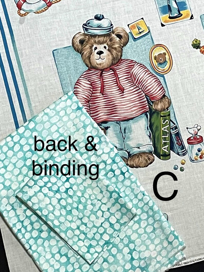 Teddy Bear Sailor, Nautical Bears, QUILT KIT Navy Teddy Bears, Kitchen ...