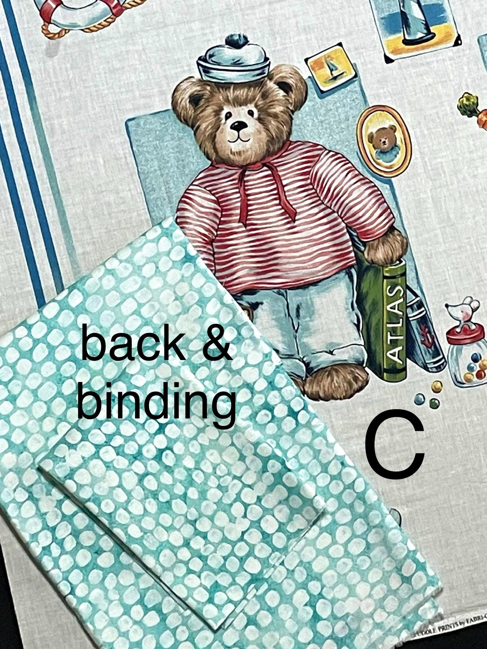 Teddy Bear Sailor, Nautical Bears, QUILT KIT Navy Teddy Bears, Kitchen ...