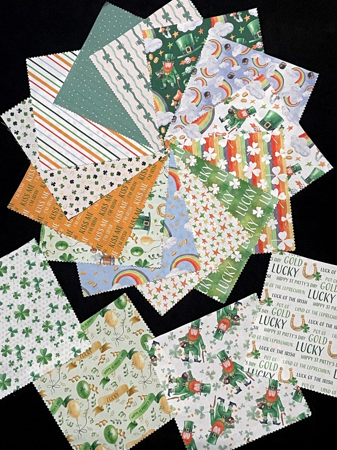 Irish St Patrick's Day Quilt Blocks, Quilt Squares 8 Each 17 Blocks ...