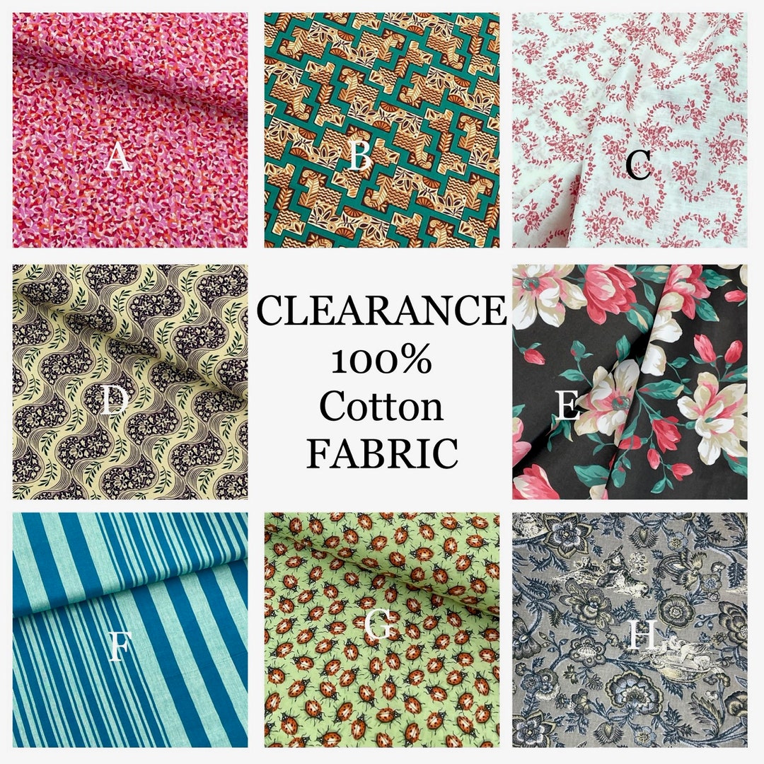 Clearance Cotton Quilt- Craft Fabric, 100 Percent Cotton. Sold by the ...