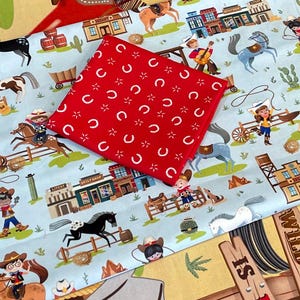 Lil Buckaroos Cowboy QUILT KIT, Rodeo Western Fabric Panel, Ranch ...