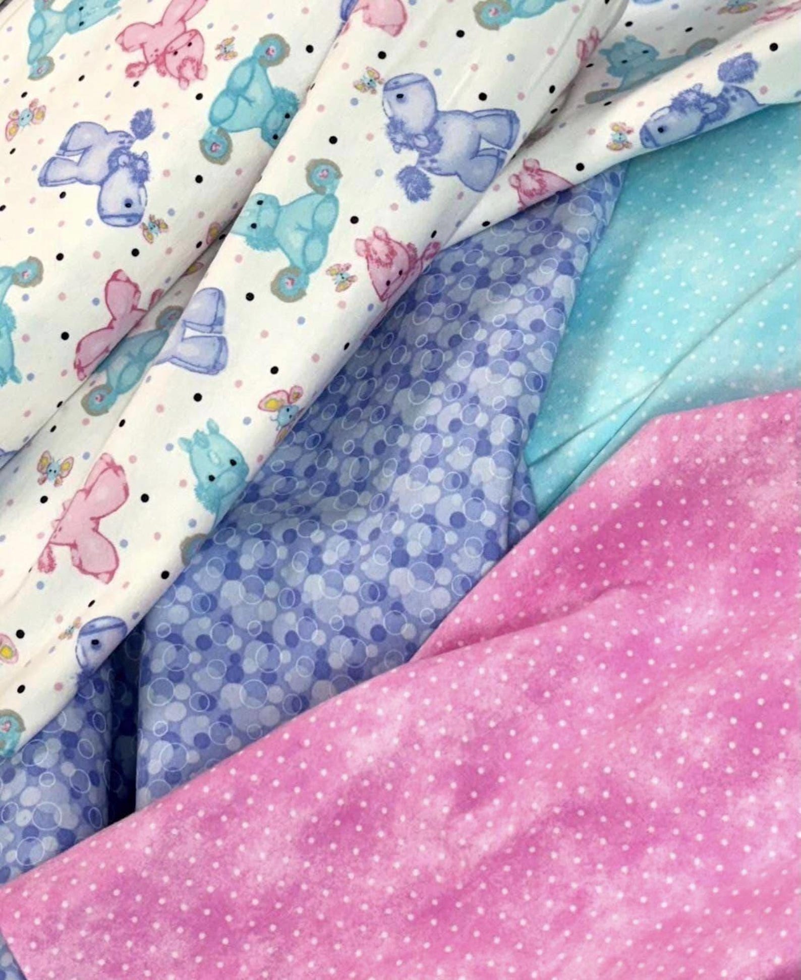 Pony Horse Flannel Bundle With 3 Other Matching Flannels, Aqua ...