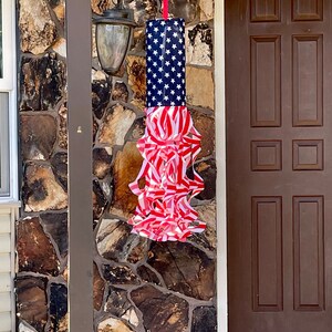 Patriotic Windsock Decoration American Flag Red White Blue, Stars ...