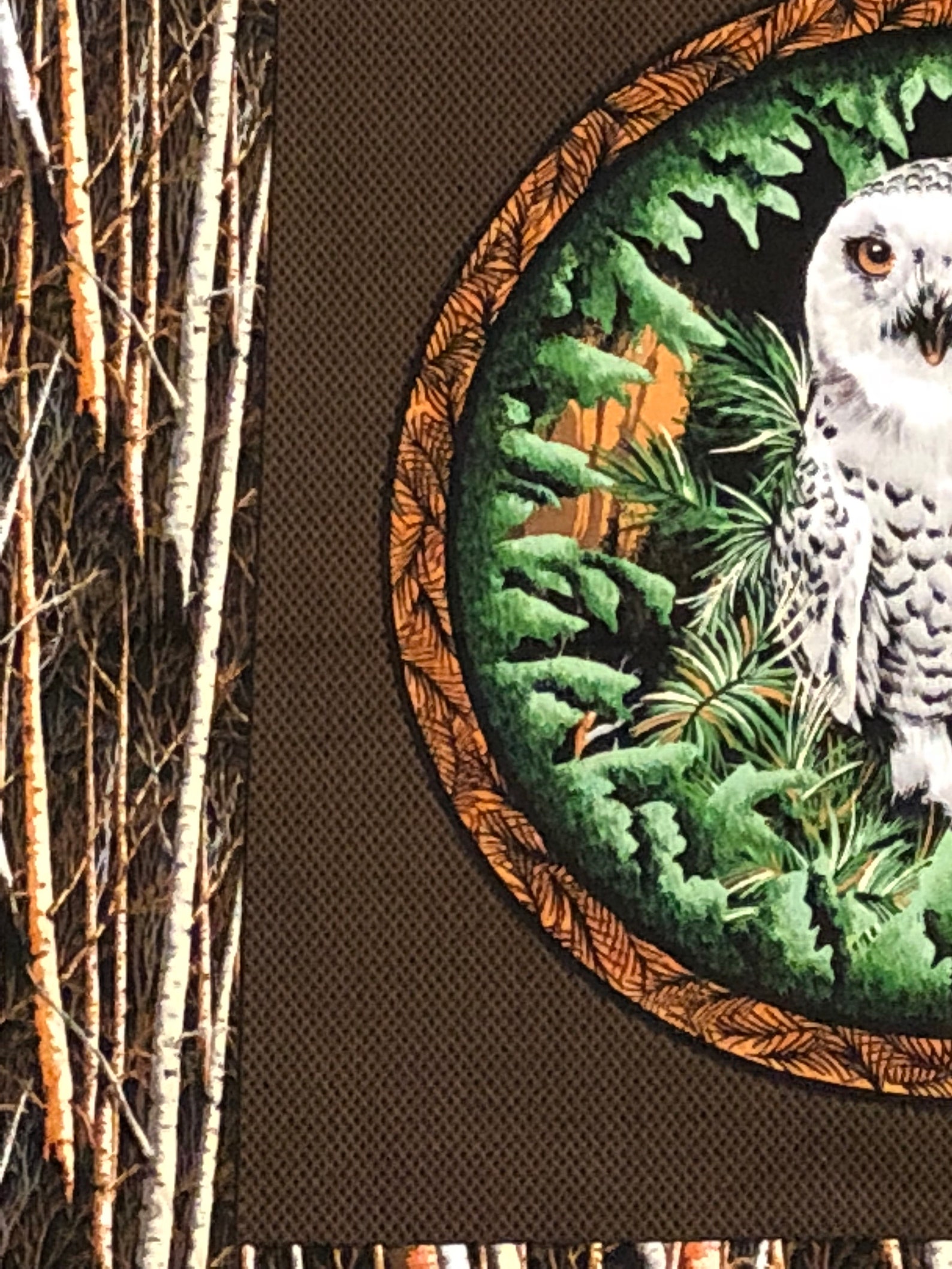 Wolf Owl Fabric Panel Wildlife Quilting Pillow Panel Woodland - Etsy