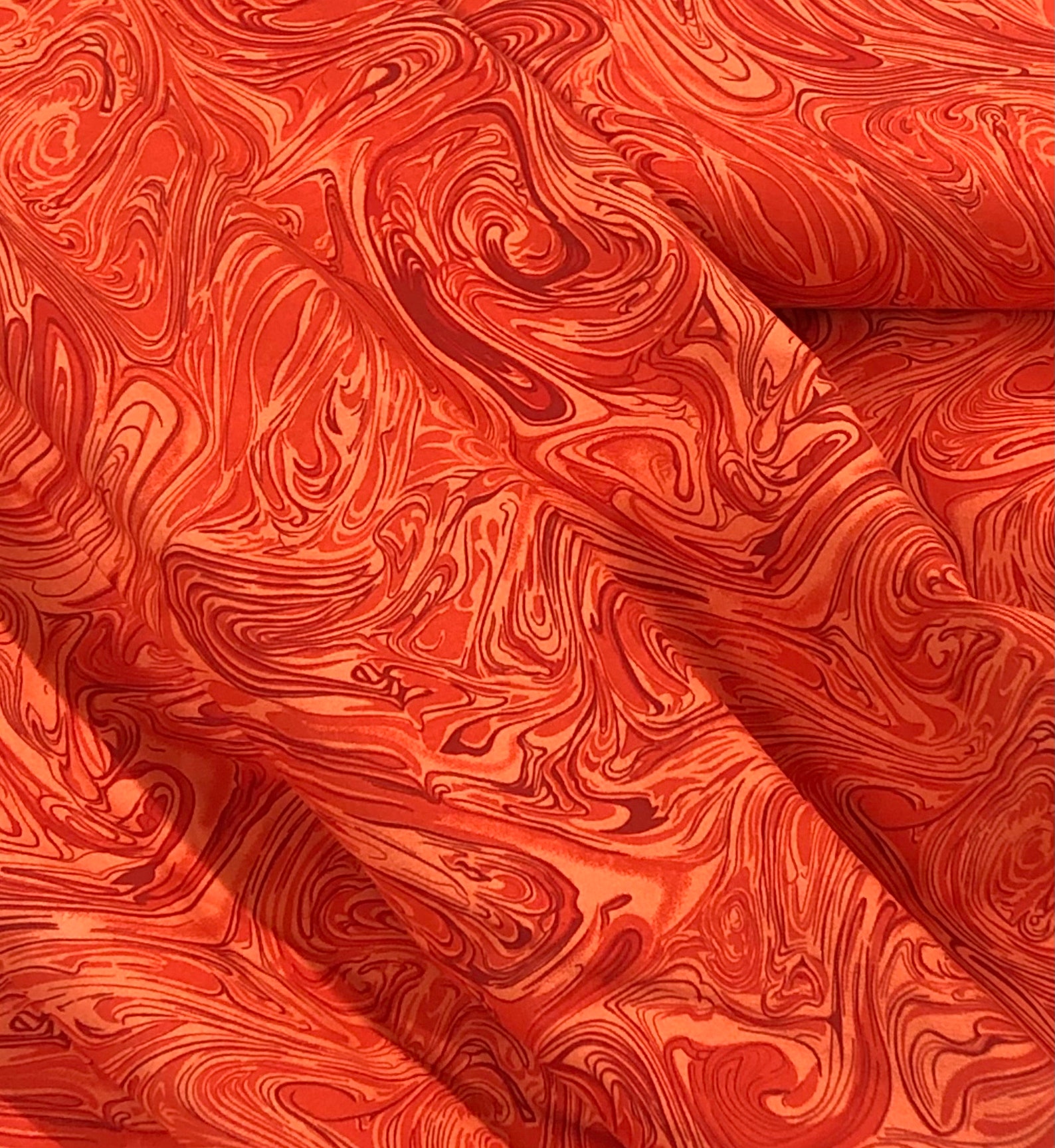 Marblecious Marble Fabric Orange Green Purple Tan Swirl - Etsy