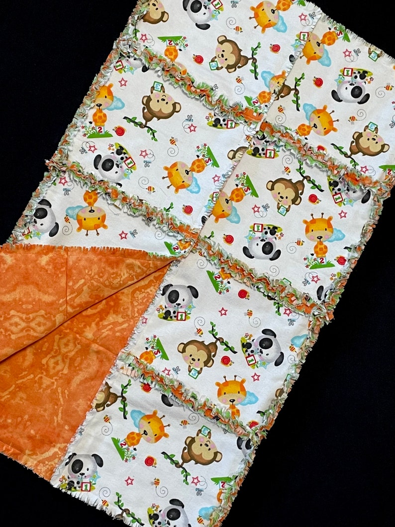 Puppy Dog Giraffe Monkey Rag Quilt 3 Warm Flannel Layers - Etsy
