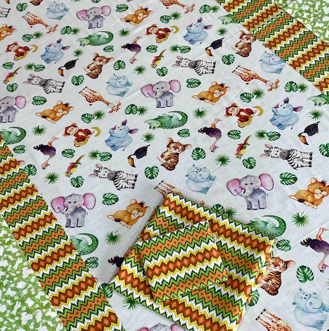 Jungle Friends Panel Quilt Kit With Borders, in the Beginning, Elephant ...