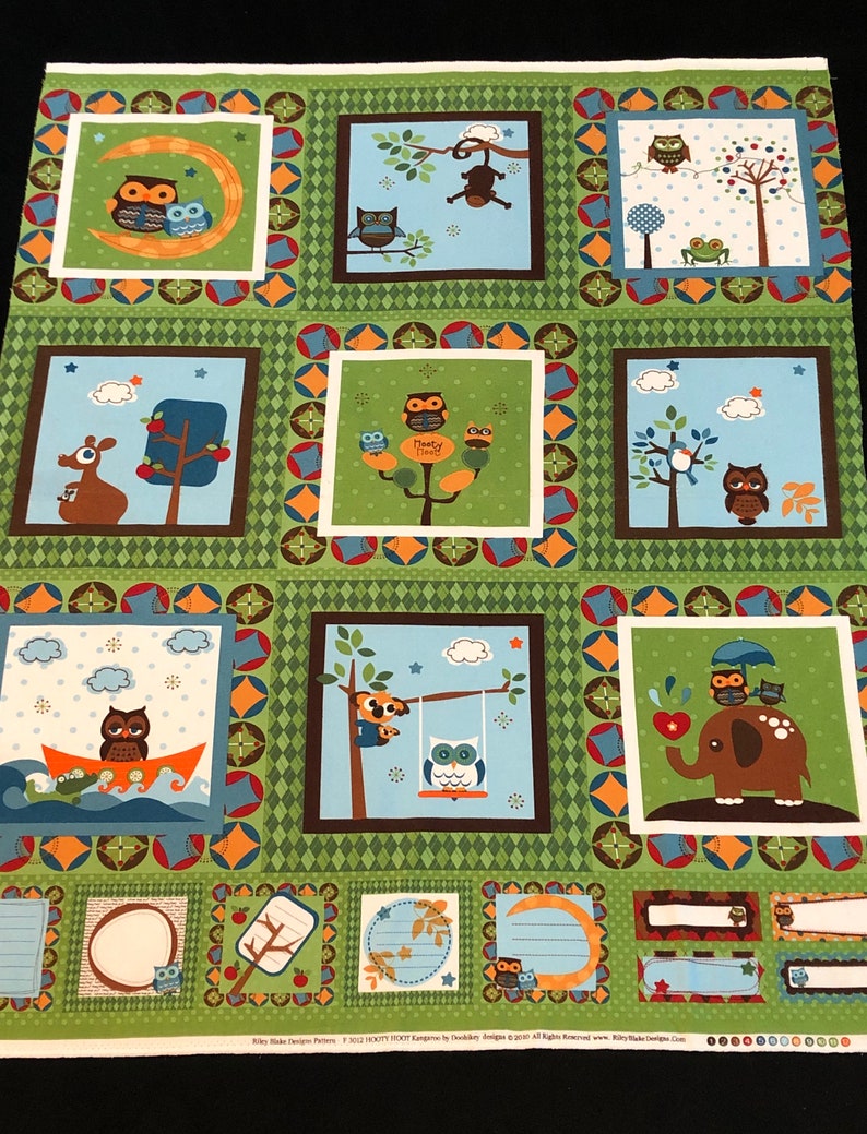 Koala Bear Kangaroo Owl QUILT KIT Panel Binding & Backing | Etsy