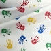 Baby Hand Print Flannel, Red Blue Green Yellow, Baby, Children Kid Hand ...