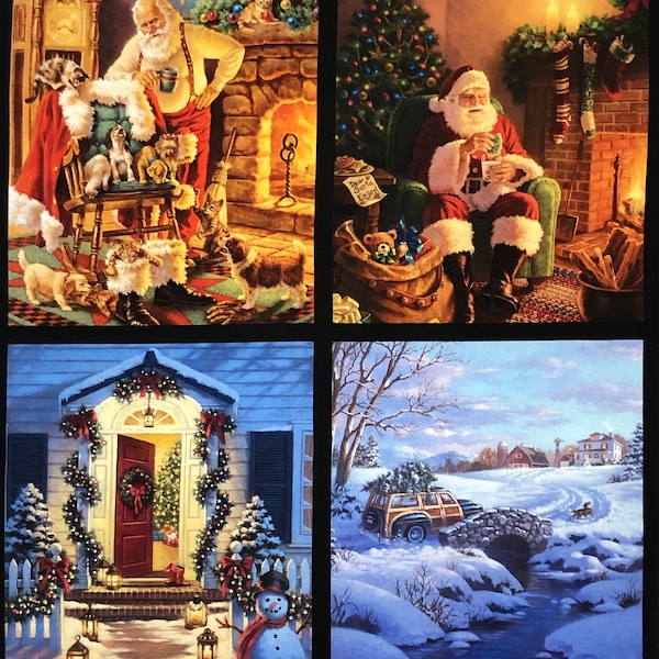 Christmas Fabric Panels - Etsy