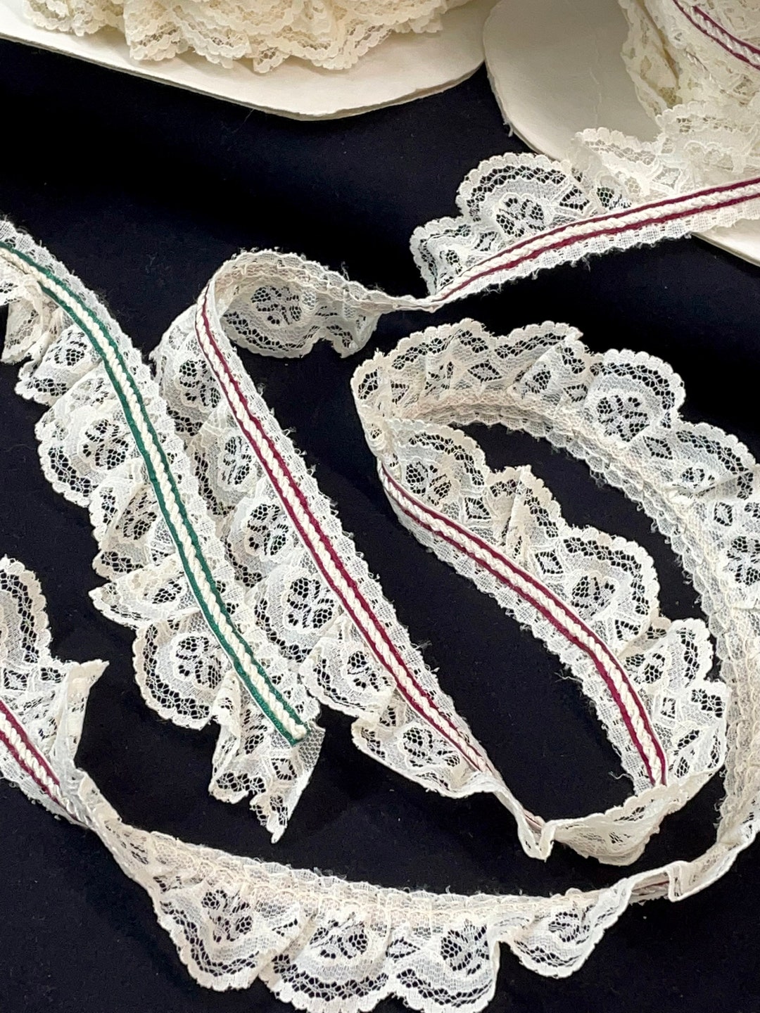 Bulk Lace Sale, 10 Yards of 1 5/8 Inch Ruffled Cream Lace, for 5.00 ...