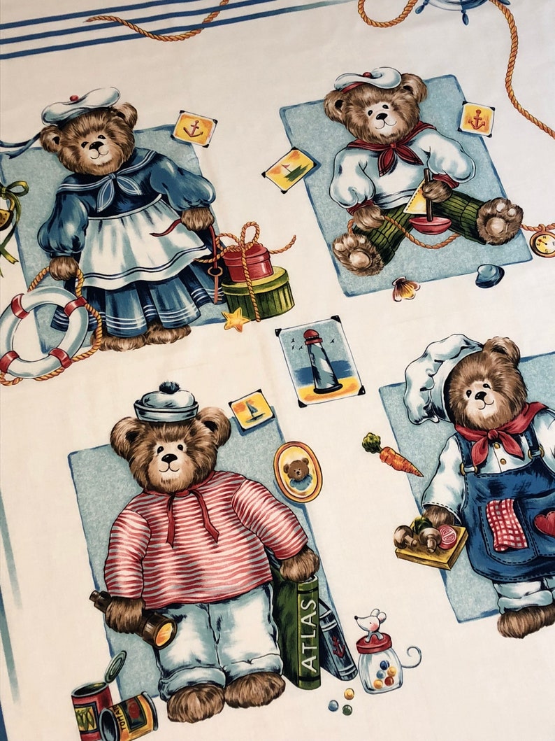 Teddy Bear Sailor Nautical Bears QUILT KIT Navy Teddy Bears | Etsy