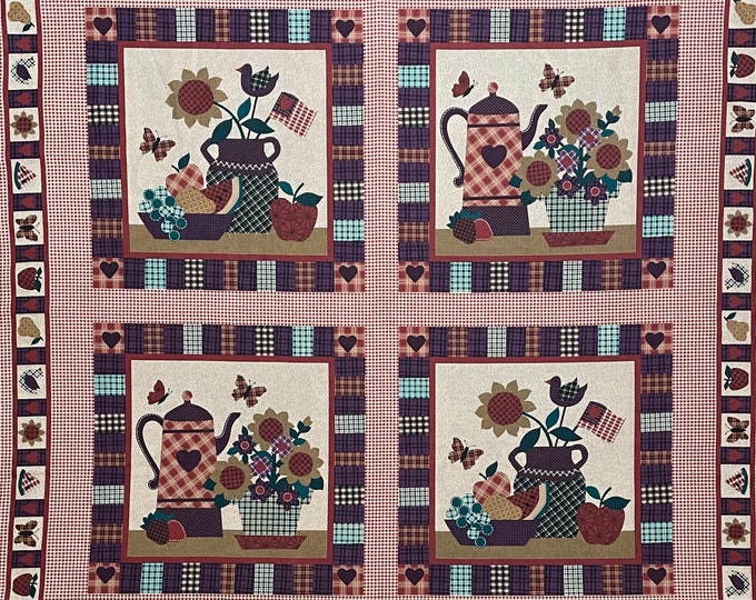 Wild and Beautiful Buffalo Panel, Bison Fabric, Native American, Cotton ...