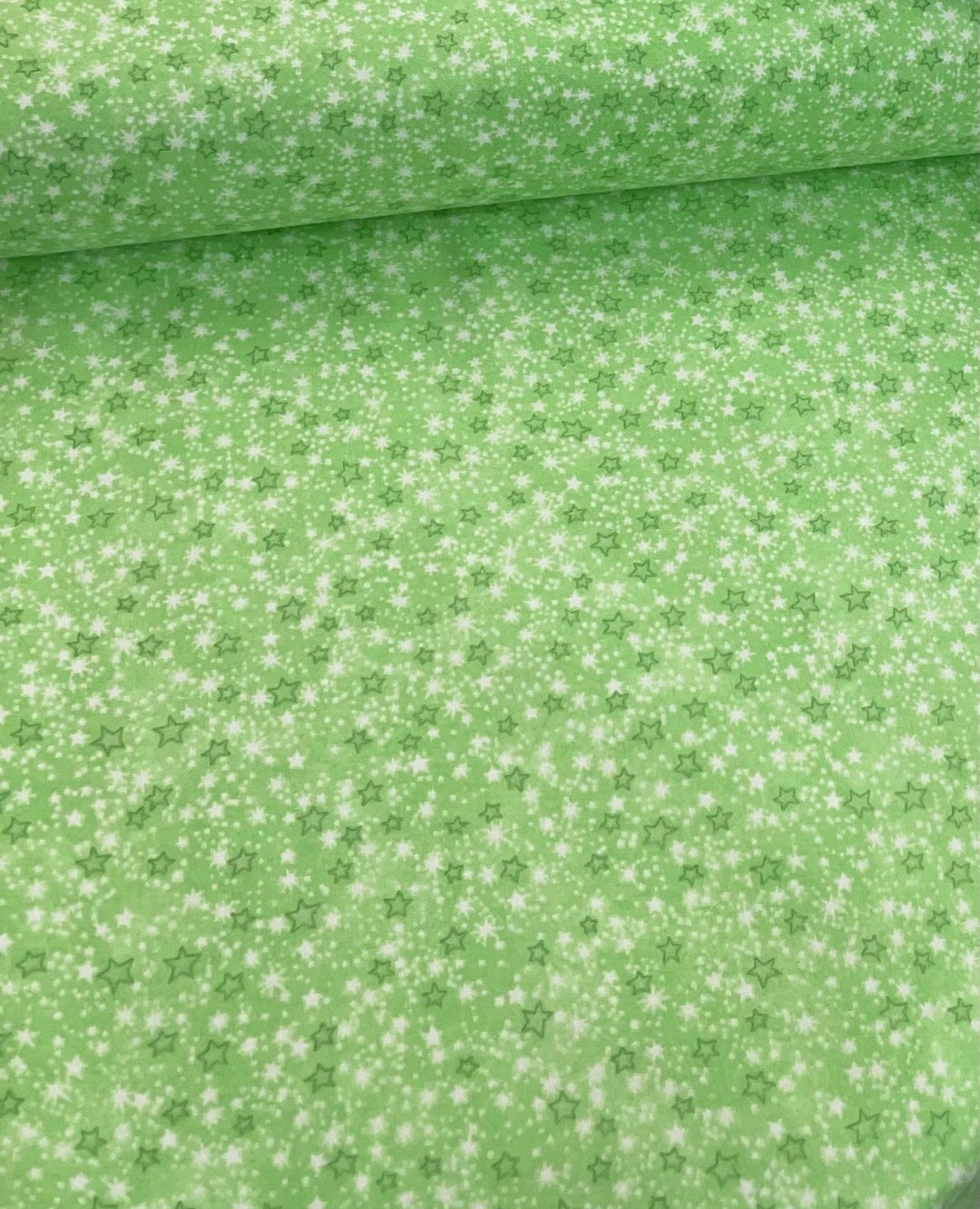 Green Star Flannel 100% Cotton Flannel Fabric by the Yard - Etsy