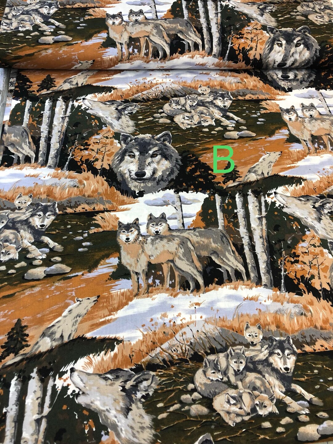 Wildlife Fabric Wolf Panel,woodhaven Animals Fabric, Wolves in the Wild ...