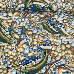 Fishing Trout Fabric Panel, Wildlife Fish, Tournament Beaver Lake Fish ...