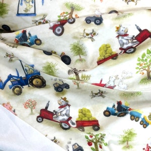 Farm Funny Digital Cuddle Minky, Shannon Fabrics, Farm Animals Cow ...