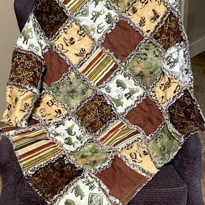 48 Western Rodeo Cowboy 7 Inch Square Quilt Blocks, Cotton, Green Brown ...