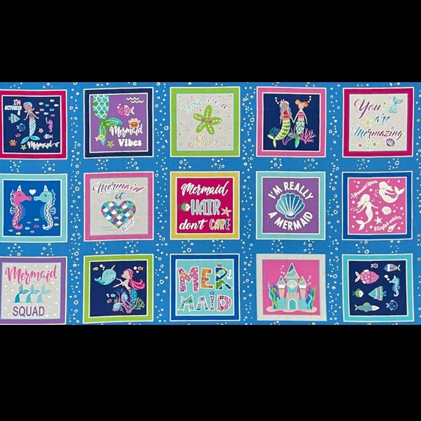 Little Mermaid Quilt Panel - Etsy