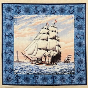 Ports of Call, Sail Boat, Beach Ocean Blue, Sand Beige Colors, Sailing ...