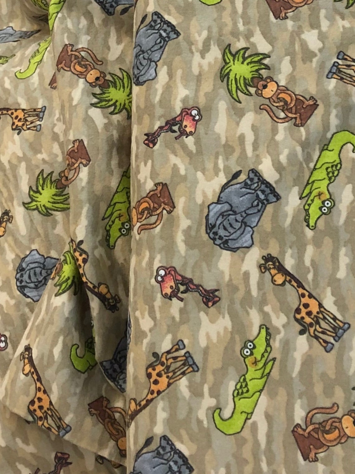 Jungle Zoo Animals Camouflage Giraffe Elephant Snake Monkey | Etsy