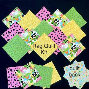 84 Farm Animals Pre Cut 8" Quilt Block Fabric Squares, Cow Pig Duck ...