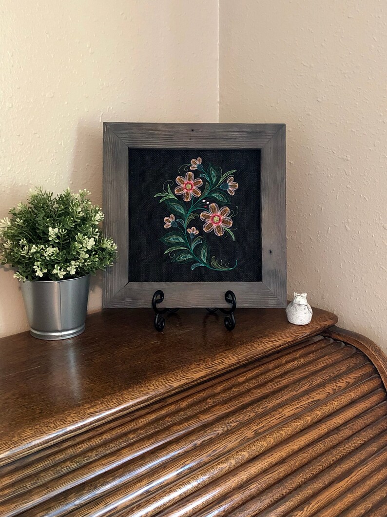 Pink Blush Flowers Together is Beautiful Embroidered Screen | Etsy