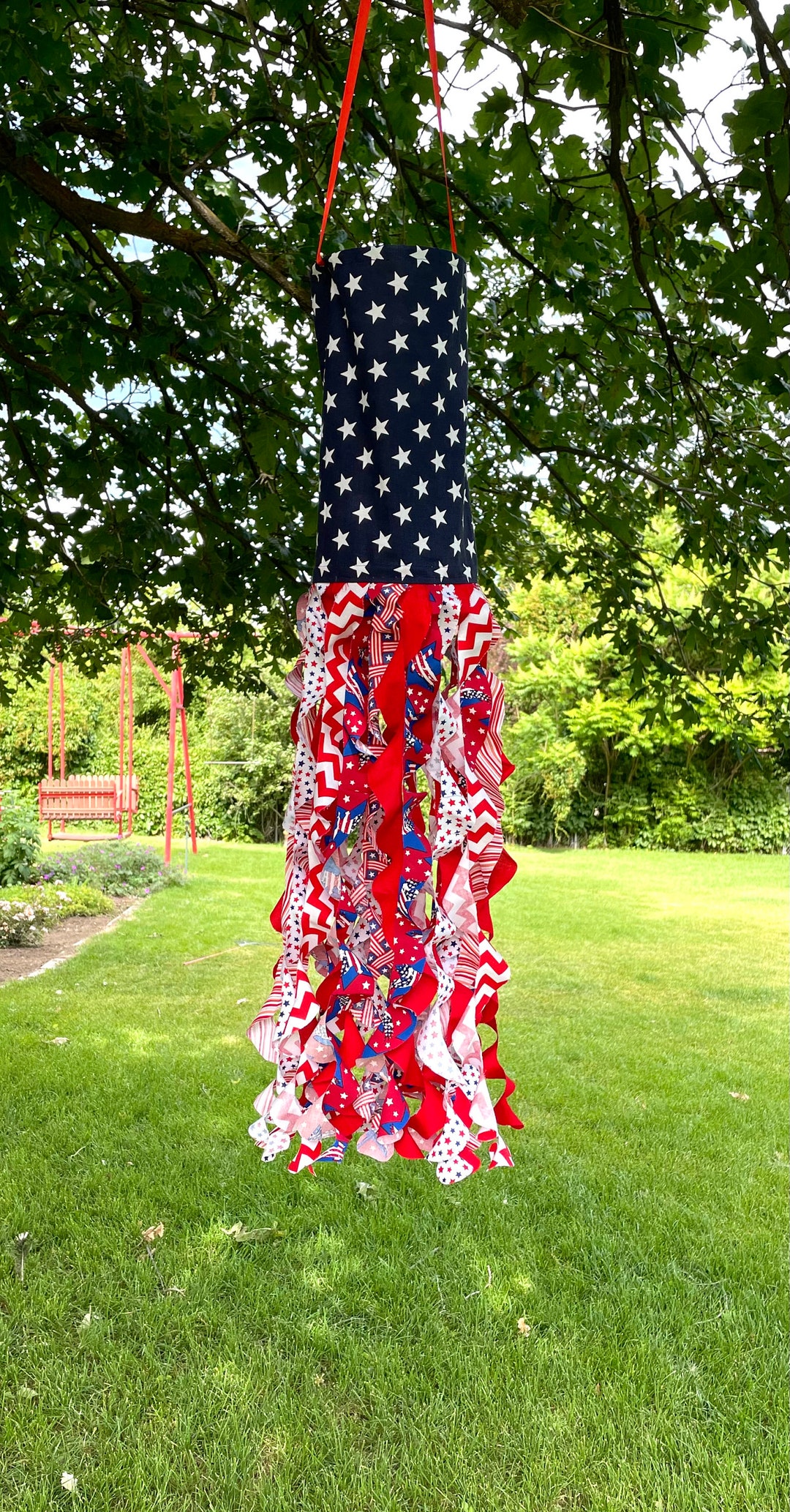 Patriotic Windsock Decoration American Flag Red White Blue, Stars ...