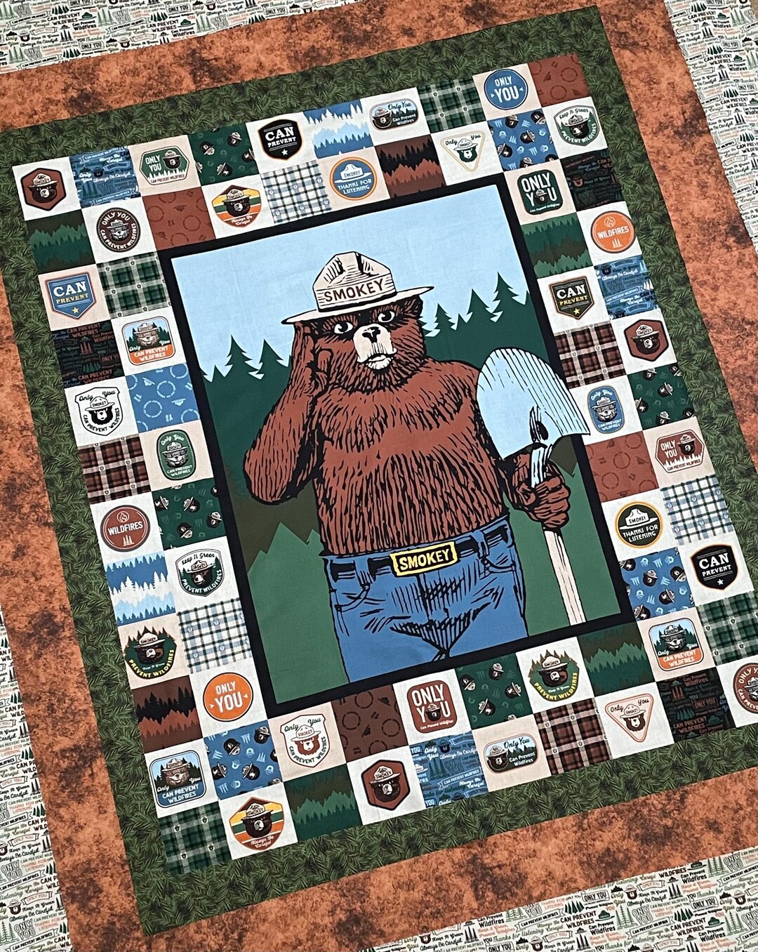 Smokey Bear Only You Quilt Kit Top, by Riley Blake, Includes Panel ...