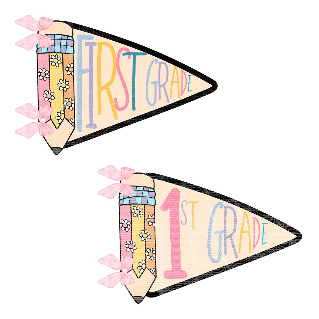First Grade Back to School Pennant Flag - Etsy