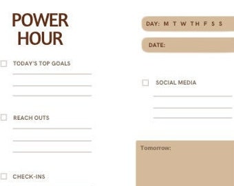 Power Hour Printable - Etsy