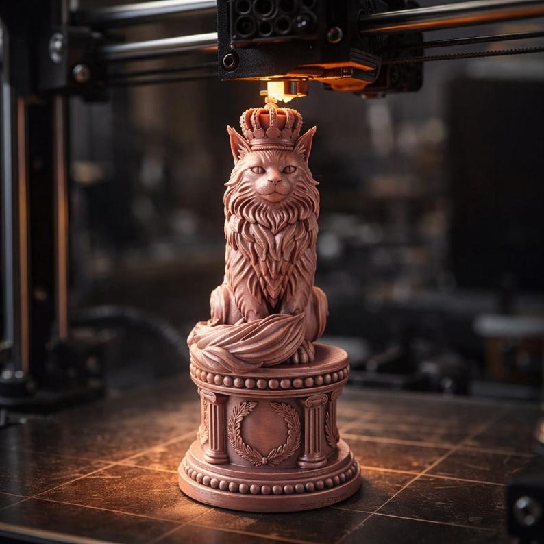 Warrior Cat Chess Set STL Files, Fantasy Feline 3D Printing (digital ...