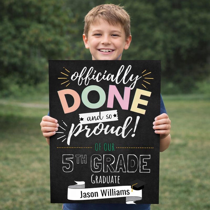 5th Grade Graduation Posters - Etsy