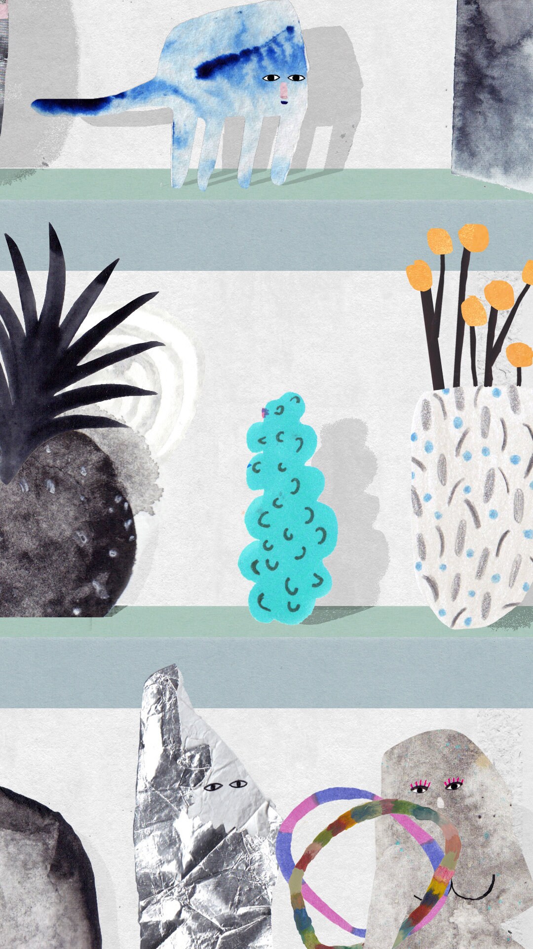 Collection of Objects in a Shelf Poster in A3 - Etsy