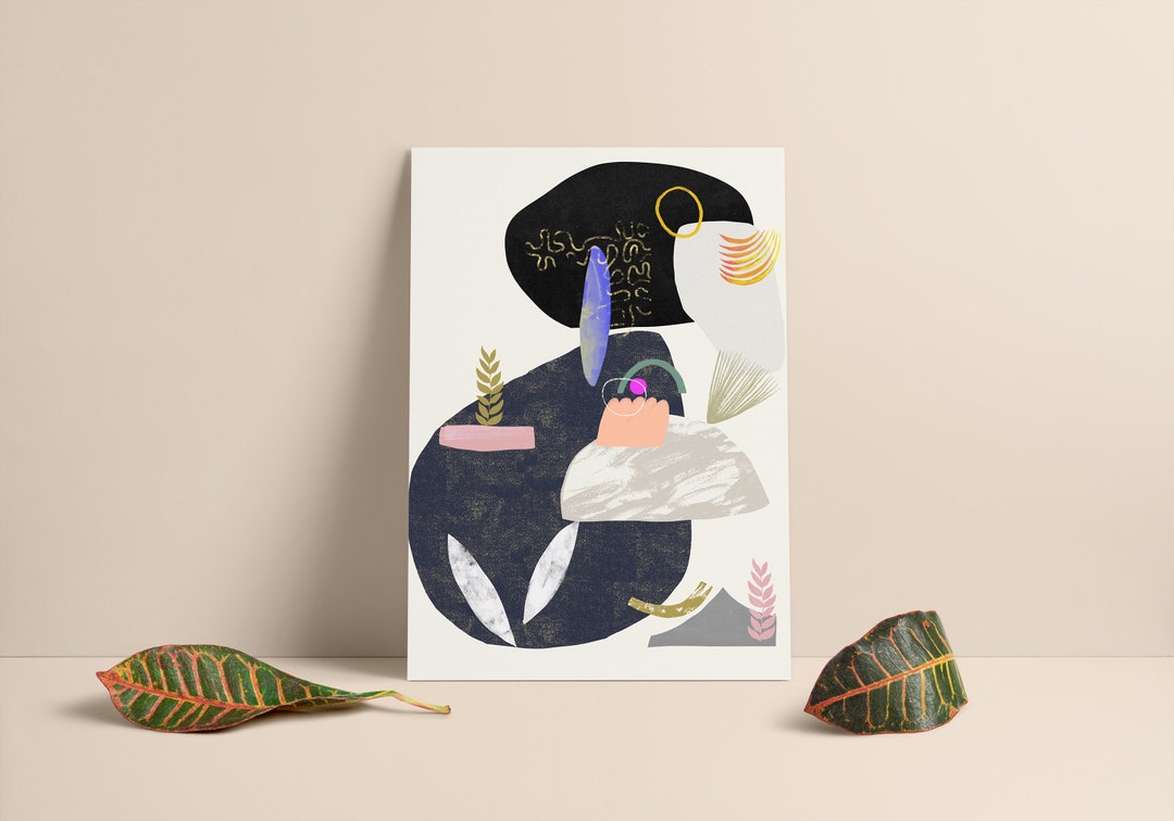 Modern Abstract Art Poster - Minimalist Wall Art for Living Room ...