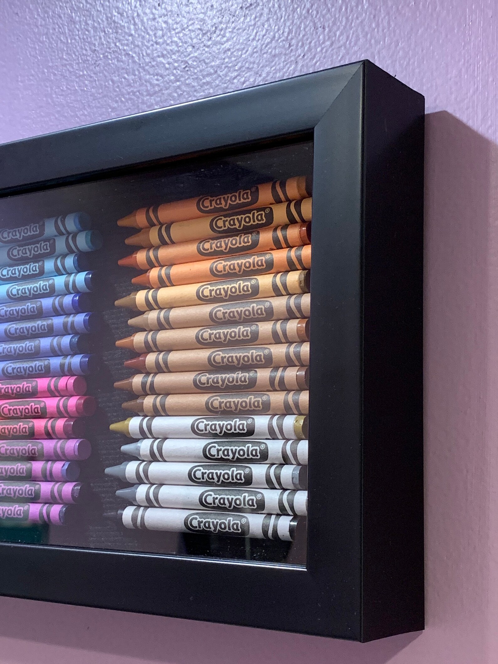 Crayola Crayon Shadowbox Frame - Teacher Gift - Classroom Decor - Wall ...