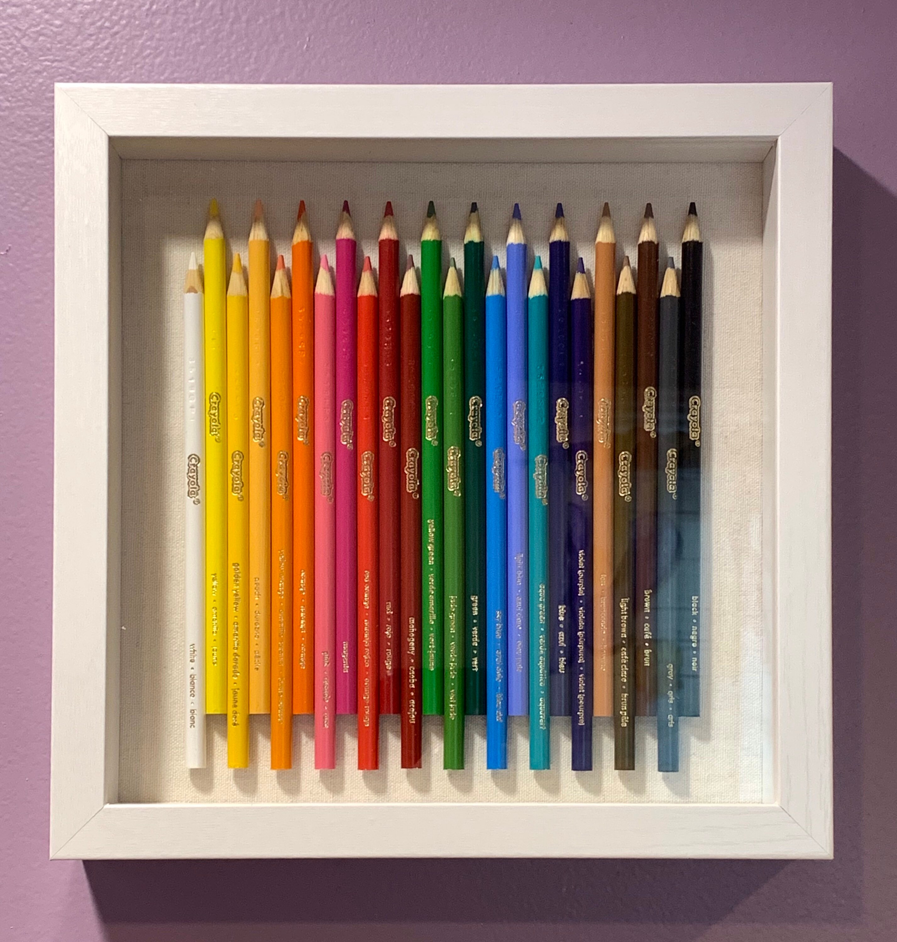 Crayola Colored Pencils Shadowbox Frame 9" X 9" - Fun Wall Art - Kids ...